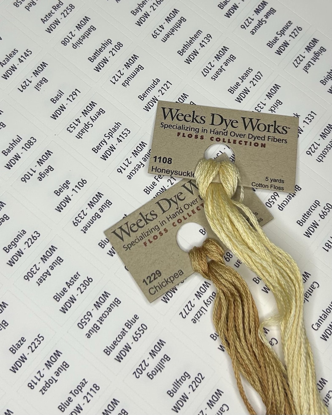Double-sided WDW Labels for Bobbins and Drops, Set of 358, Vinyl ...