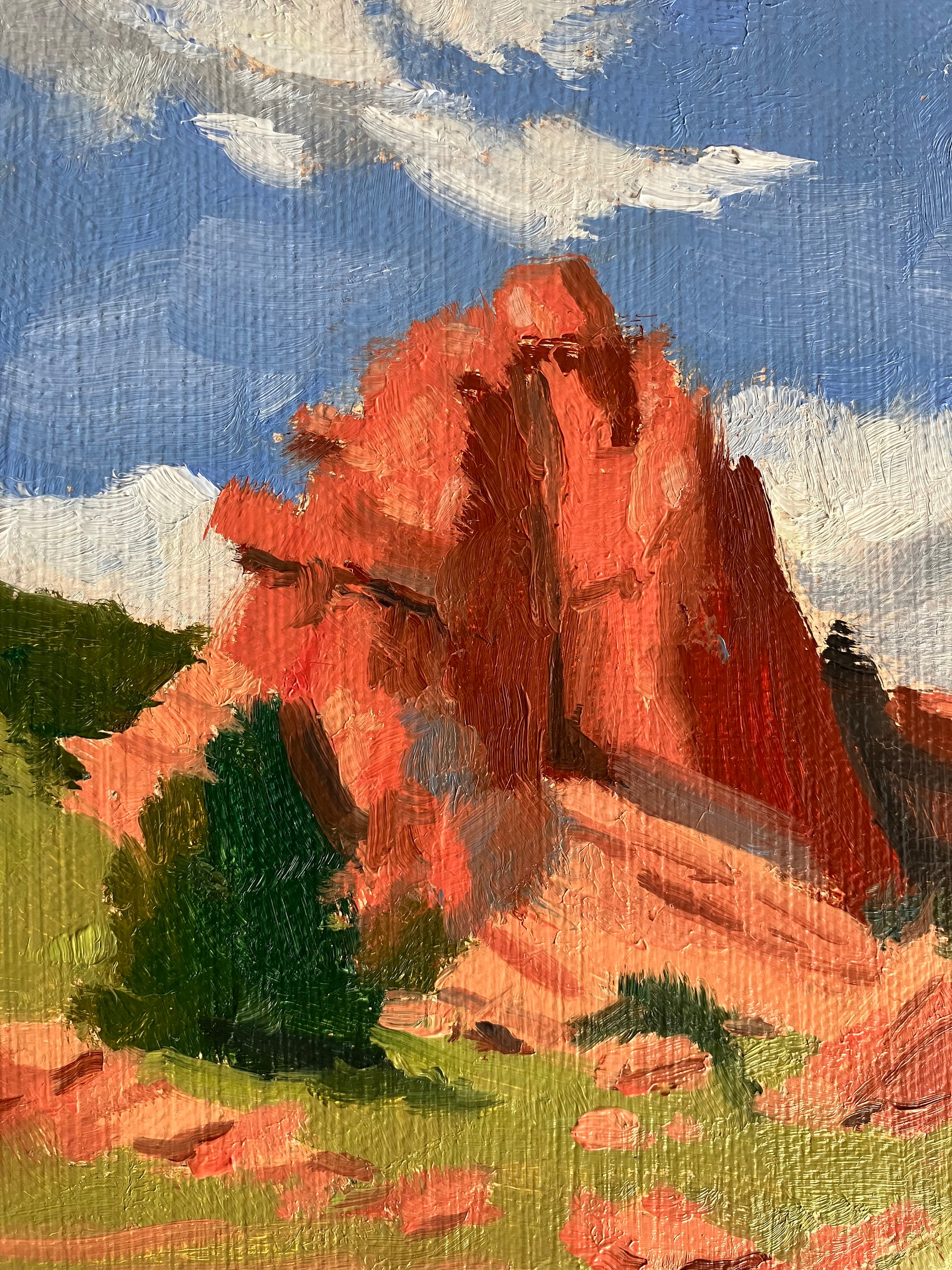 Colorful Rocks in Colorado, Original Landscape Painting on Canvas, 8x8 ...