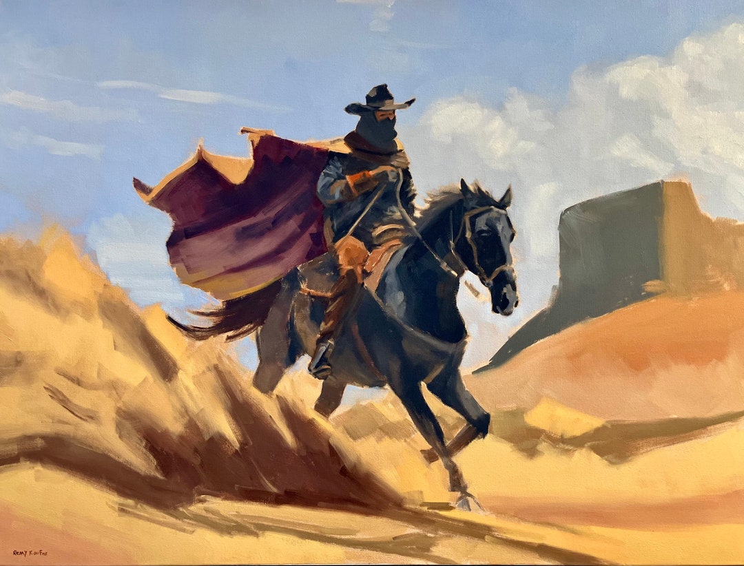 The Bandit, Large Original Oil Painting, 48x36 Inches, Western Fine Art ...