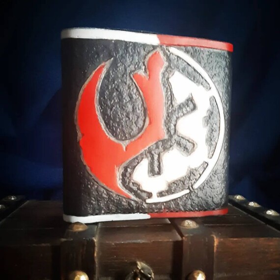 Star Wars Leather Trifold Wallet - Etsy