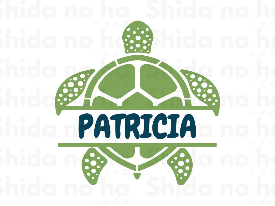 Turtle SVG Turtle Name Frame SVG Swimming Turtle SVG - Etsy
