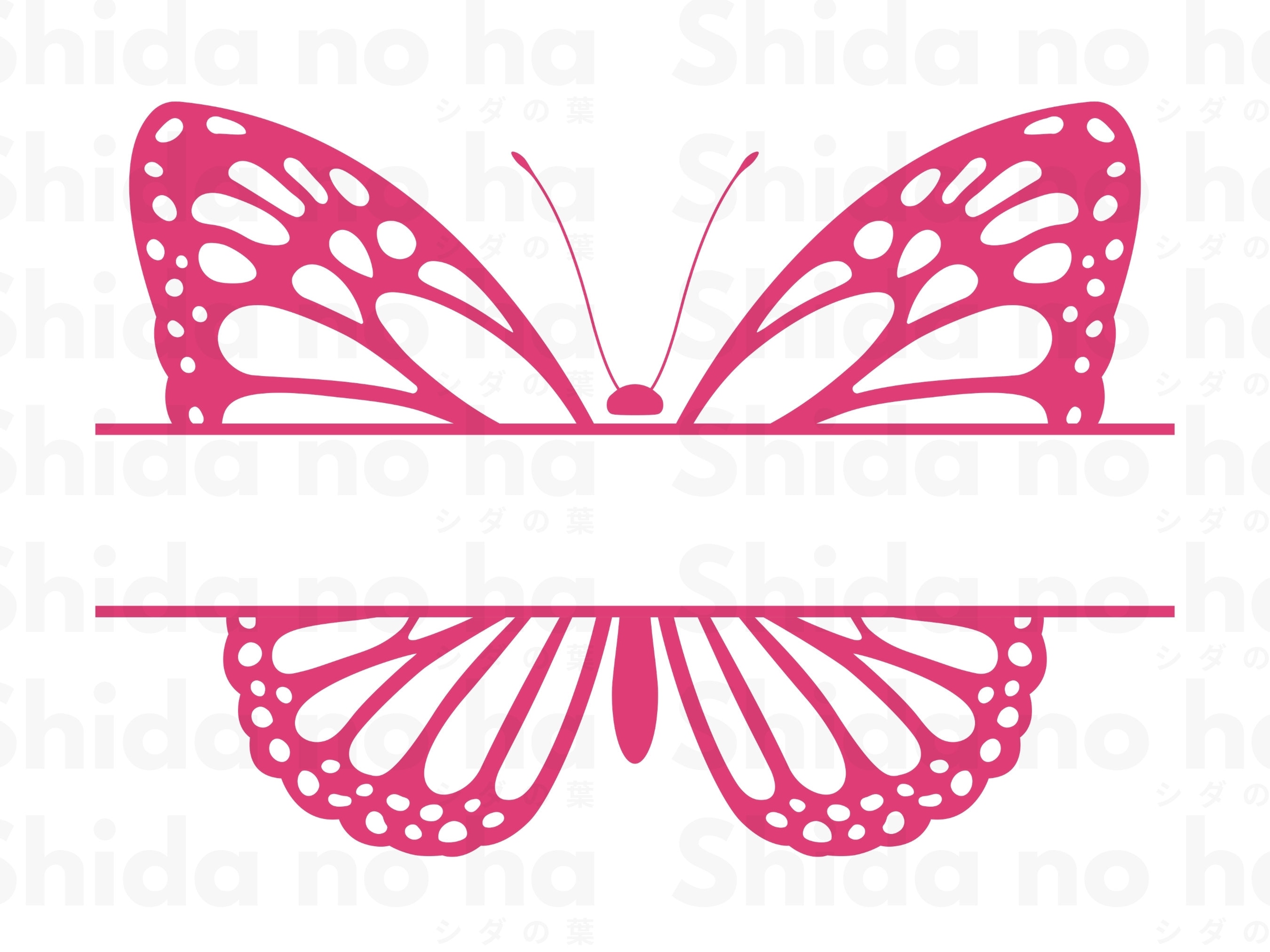 Butterfly Monogram SVG Butterfly Clip Art Instant Digital - Etsy