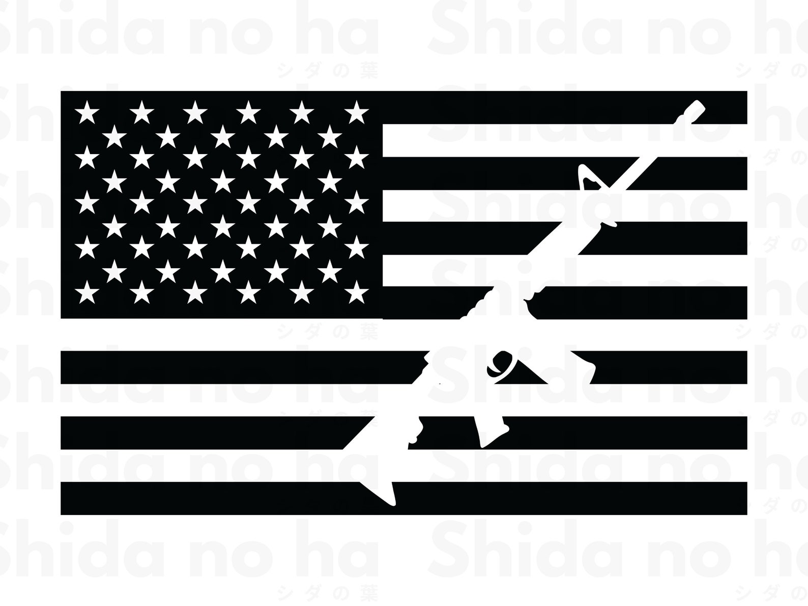 American Flag Made With Guns SVG Gun Flag Svg Flag Gun Svg - Etsy