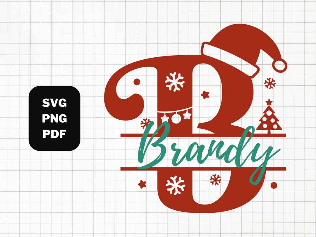 Christmas Monogram SVG PNG PDF, Christmas Split Svg, Christmas Split ...