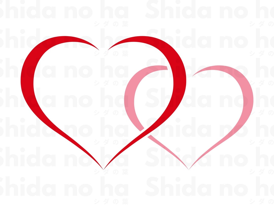 Double Heart Outline SVG, Valentines Day SVG, Love SVG, Digital ...
