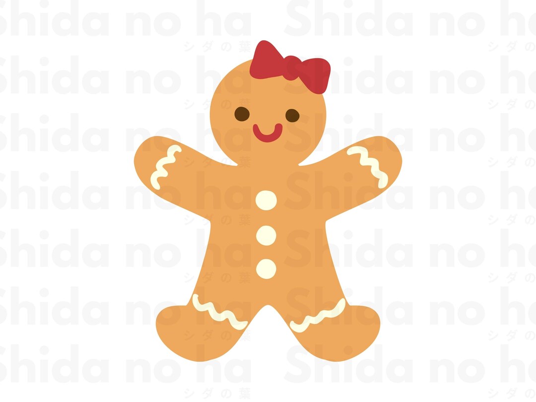 Gingerbread Girl Svg Christmas Svg Gingerbread Man Digital Download