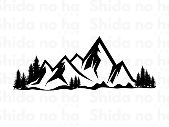 Mountain SVG Mountain Forest SVG Pine Trees Pacific - Etsy