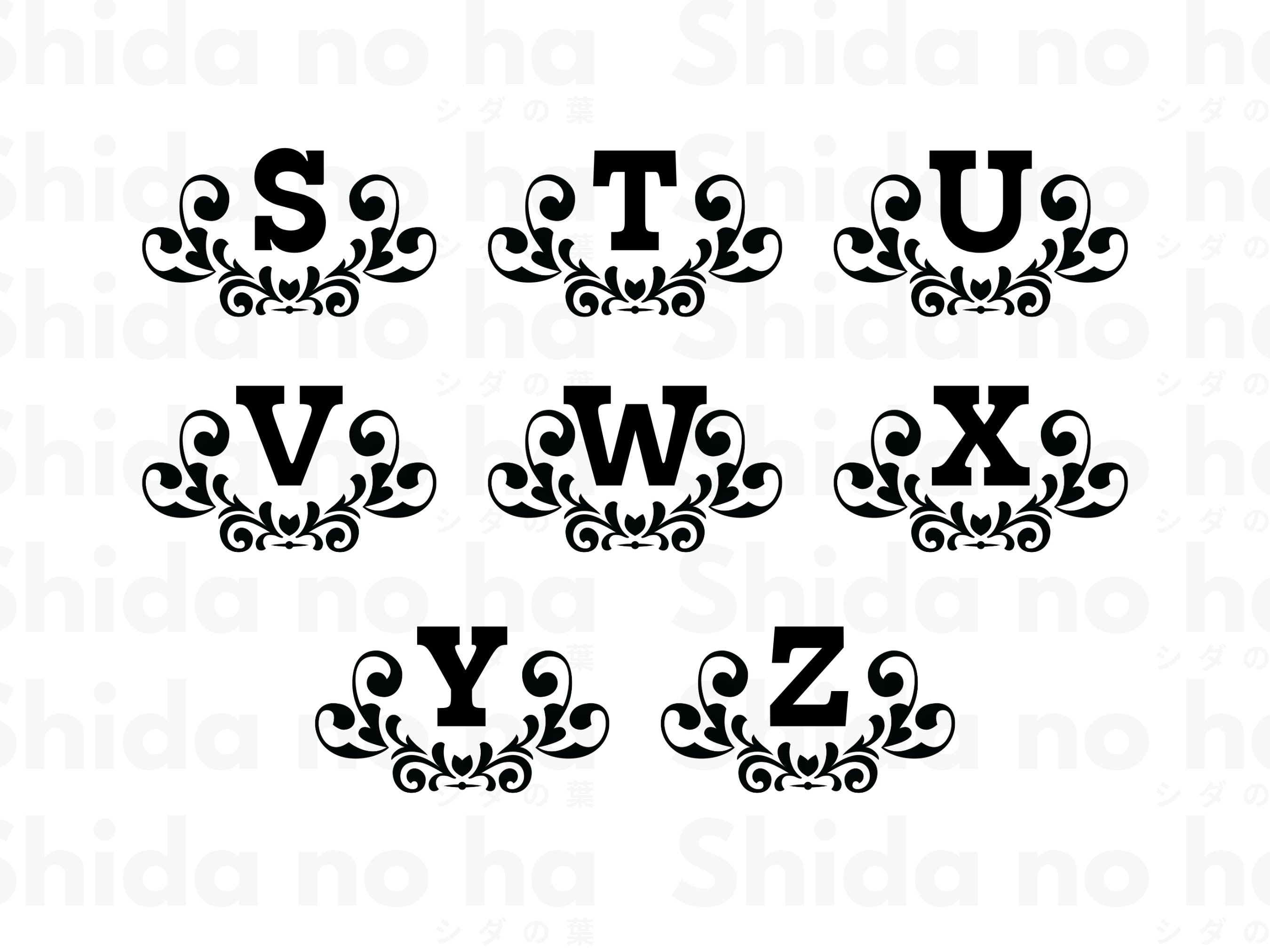 Split Monogram SVG/PNG Split Monogram Frame Alphabet Digital - Etsy UK