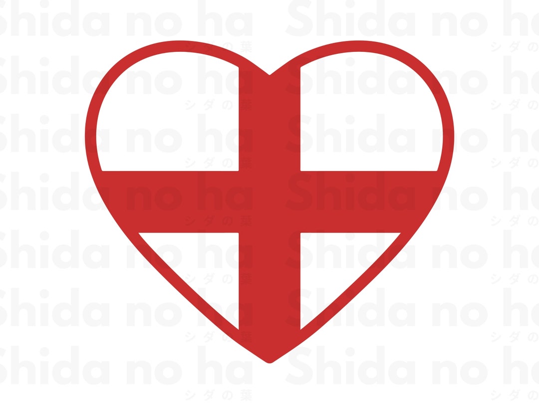 England Flag Heart SVG, English Flag Heart Svg, Digital Download ...