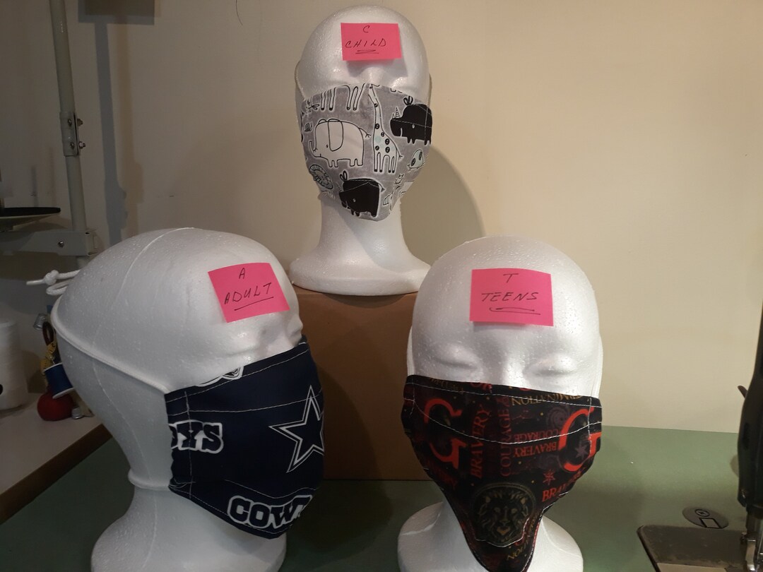 Hand Made Three Layer Masks-breathable-washable-reusable-lanyard Style ...