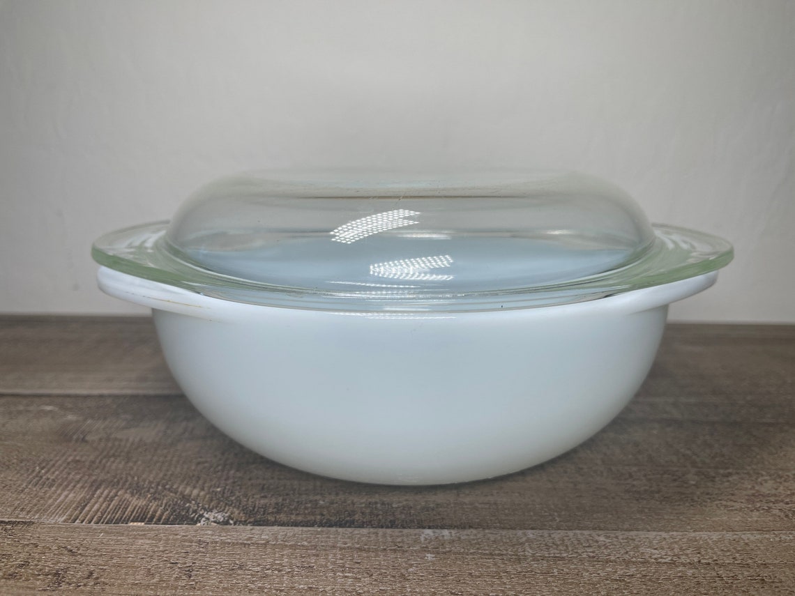 Pyrex 11/2 QT 023 White Bowl With Lid 683-C 8 - Etsy