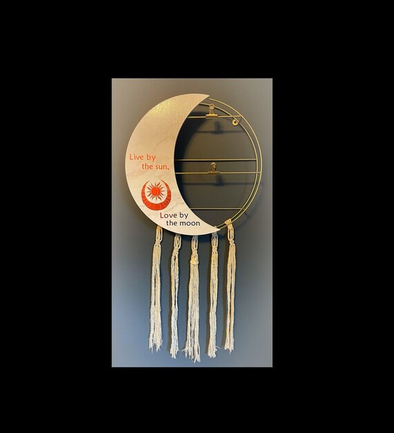 Hanging Moon Decoration With Photo Holders | Etsy