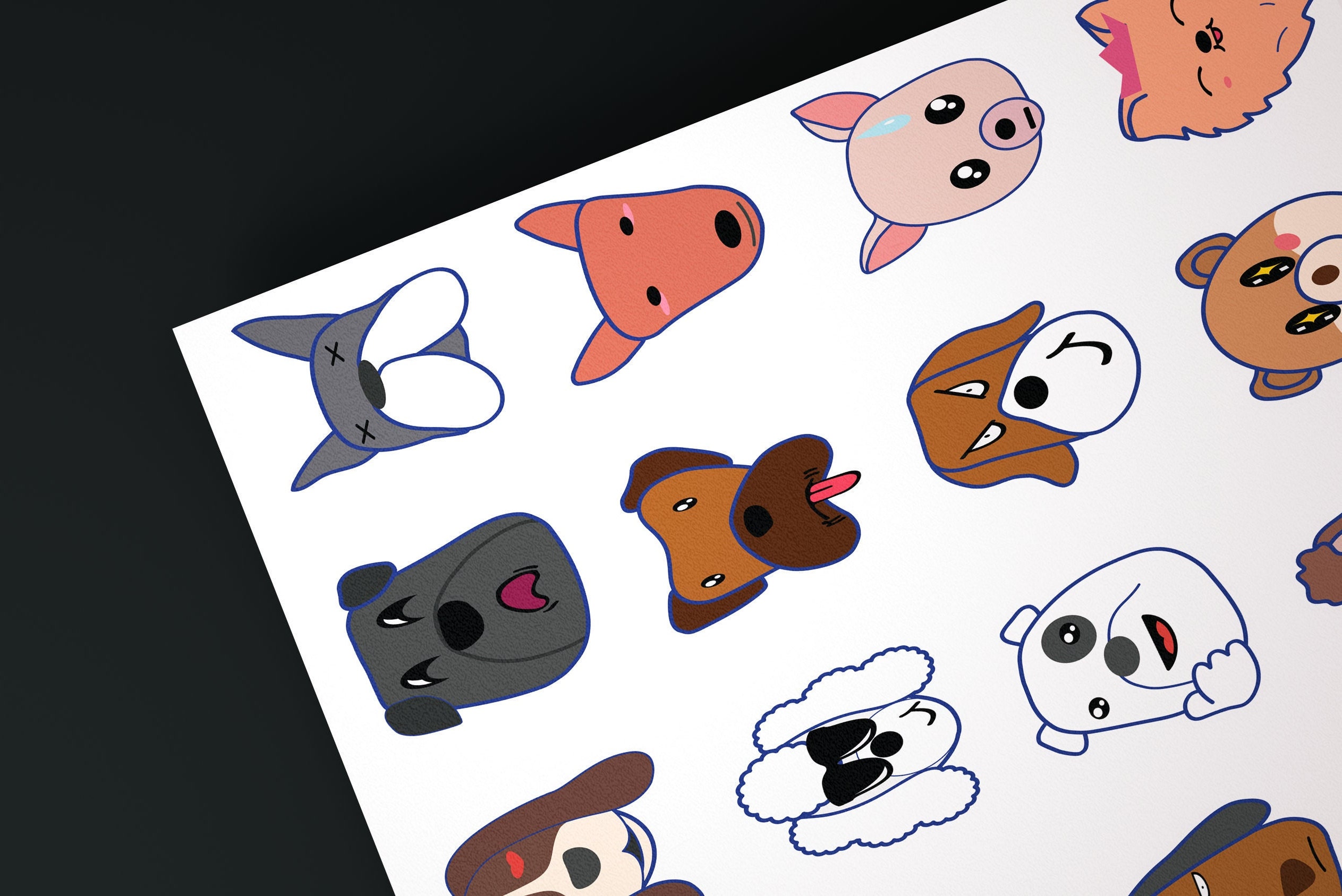 Dog Emoji Stickers - Etsy