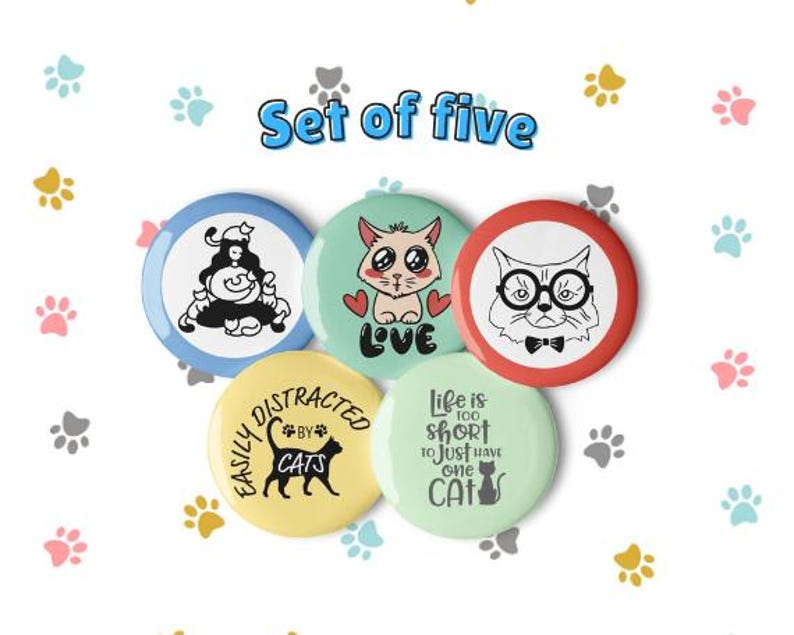Love of Cats Button Set - Etsy