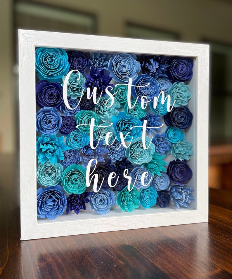 Customizable Flower Shadow Box - Etsy