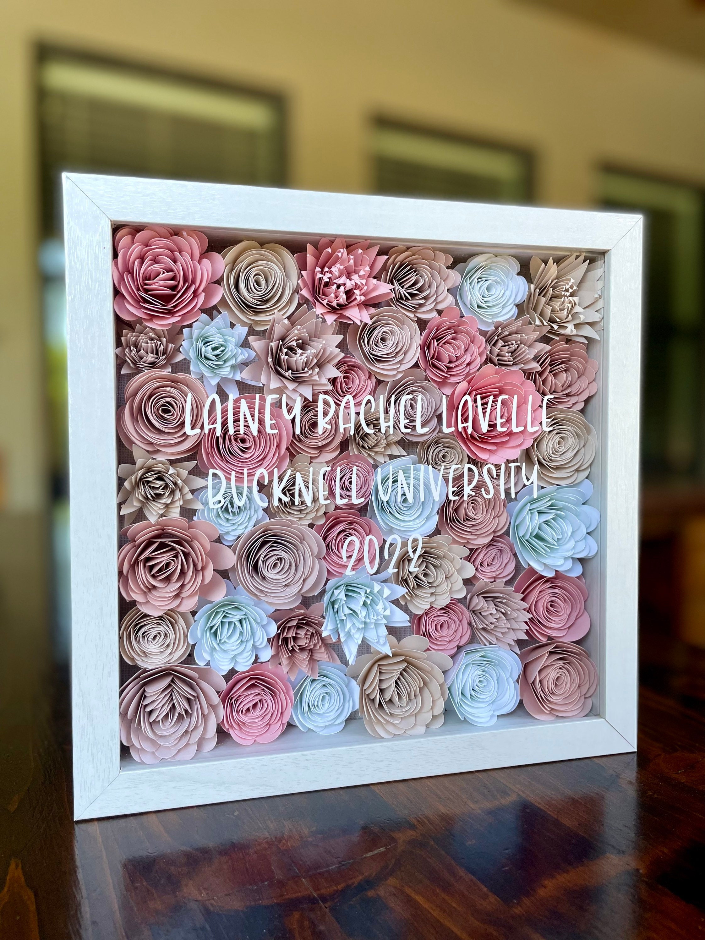 Customizable Flower Shadow Box - Etsy