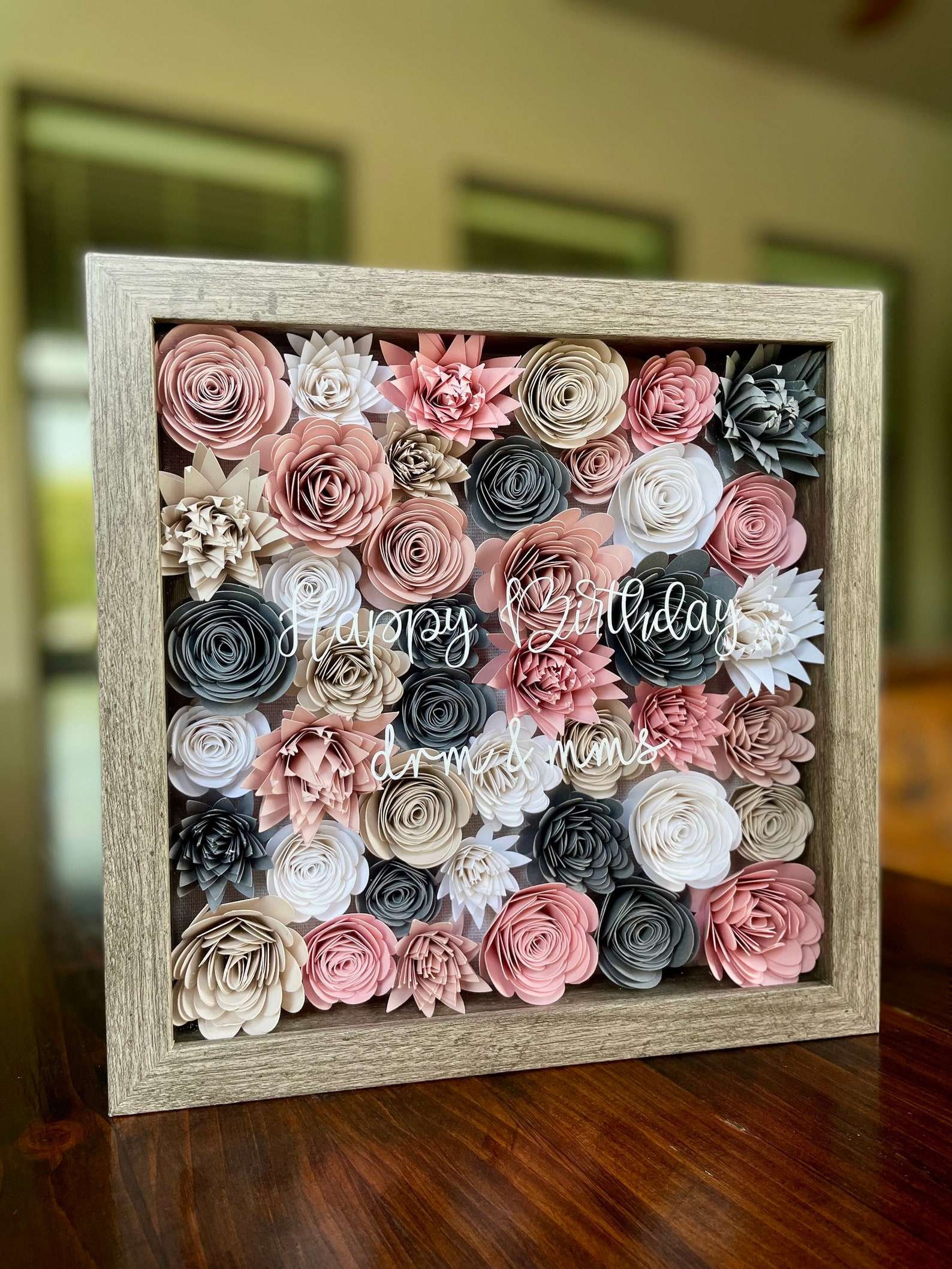 Customizable Flower Shadow Box - Etsy