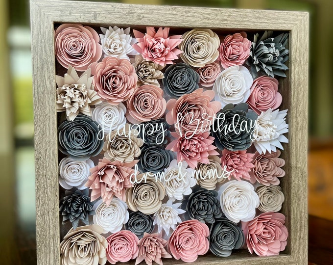 Customizable Flower Shadow Box - Etsy