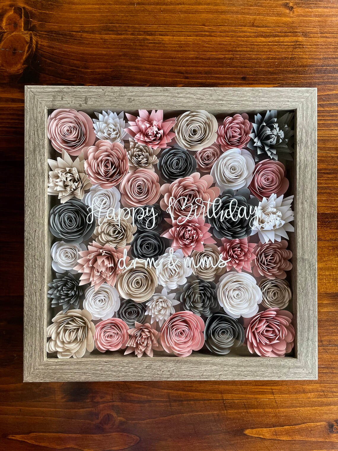 Customizable Flower Shadow Box - Etsy