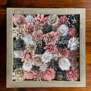 Customizable Flower Shadow Box - Etsy
