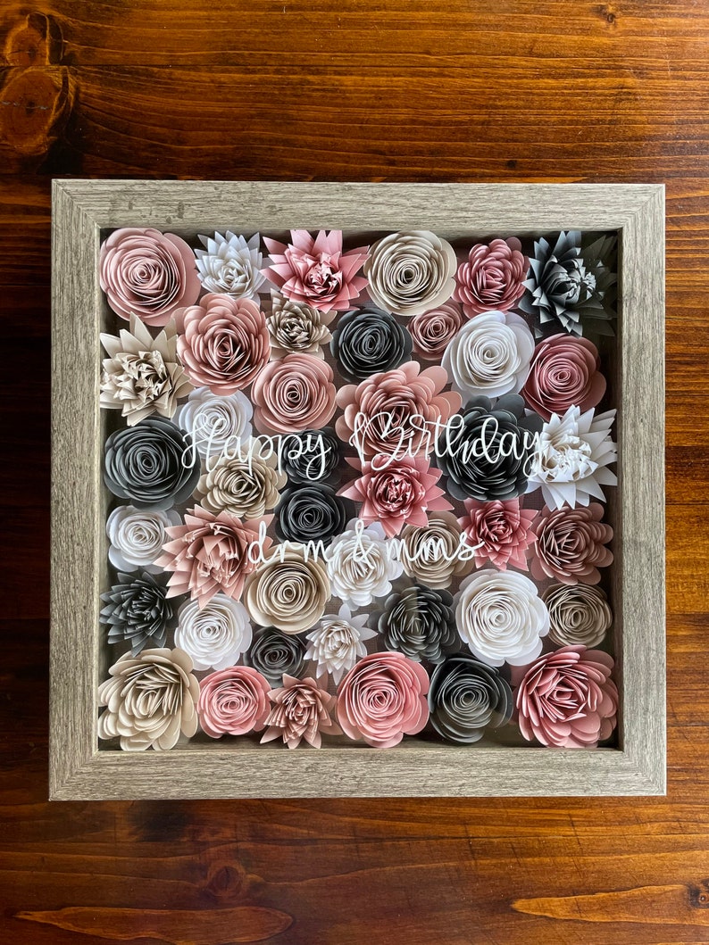 Customizable Flower Shadow Box - Etsy