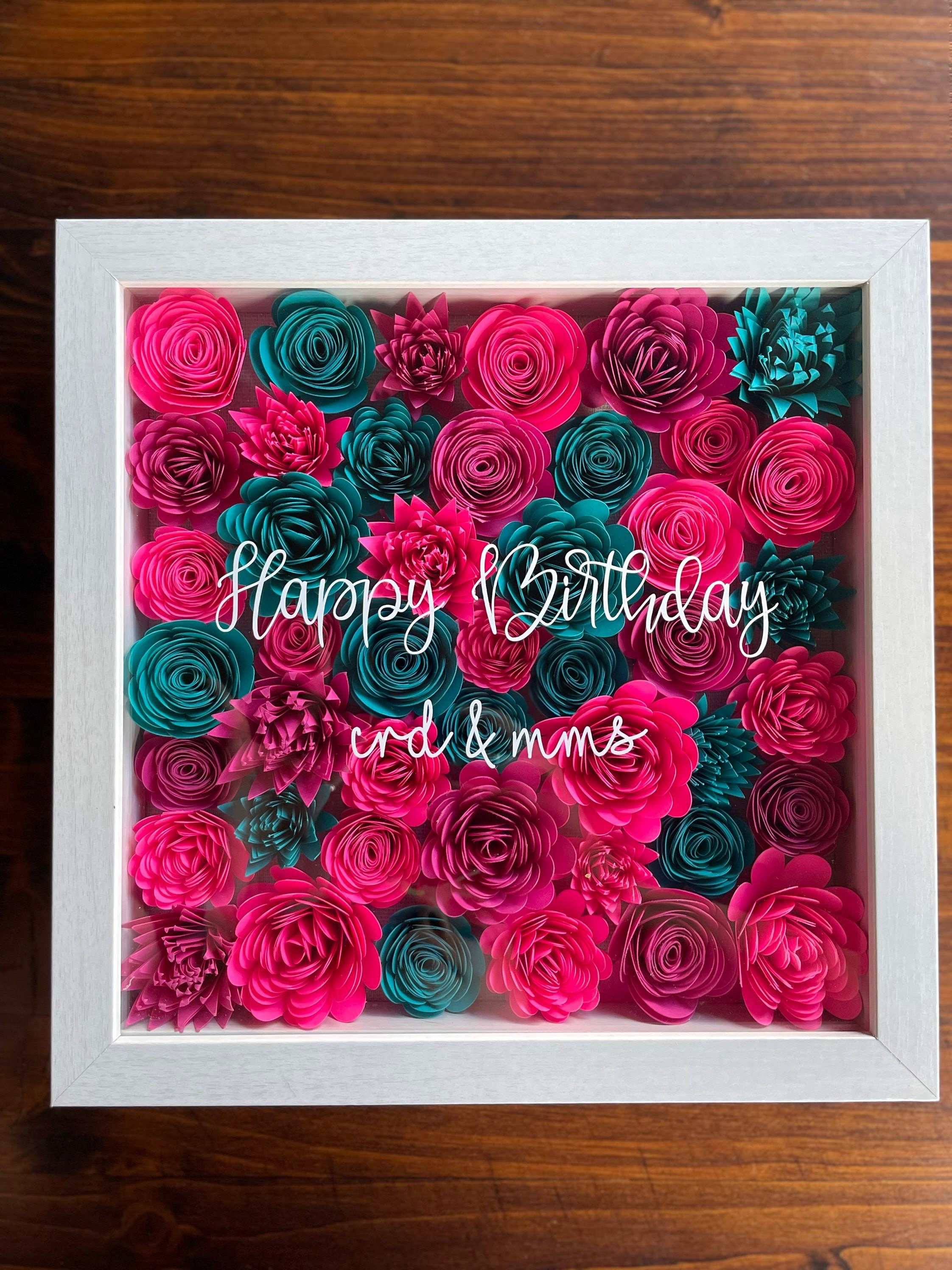 Customizable Flower Shadow Box - Etsy