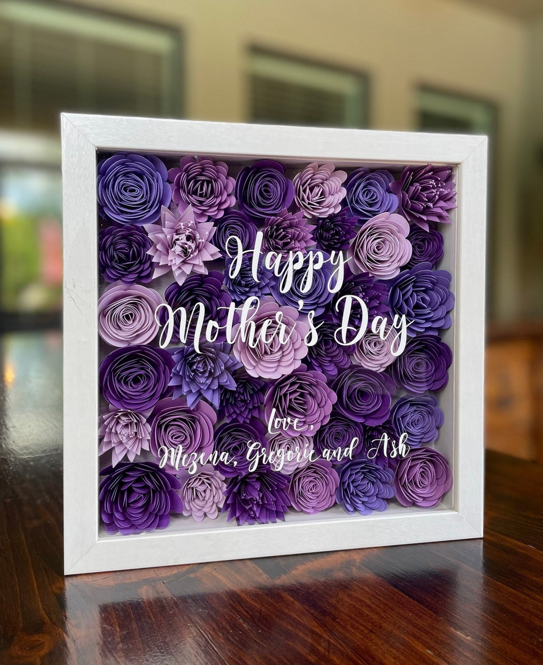 Customizable Flower Shadow Box - Etsy