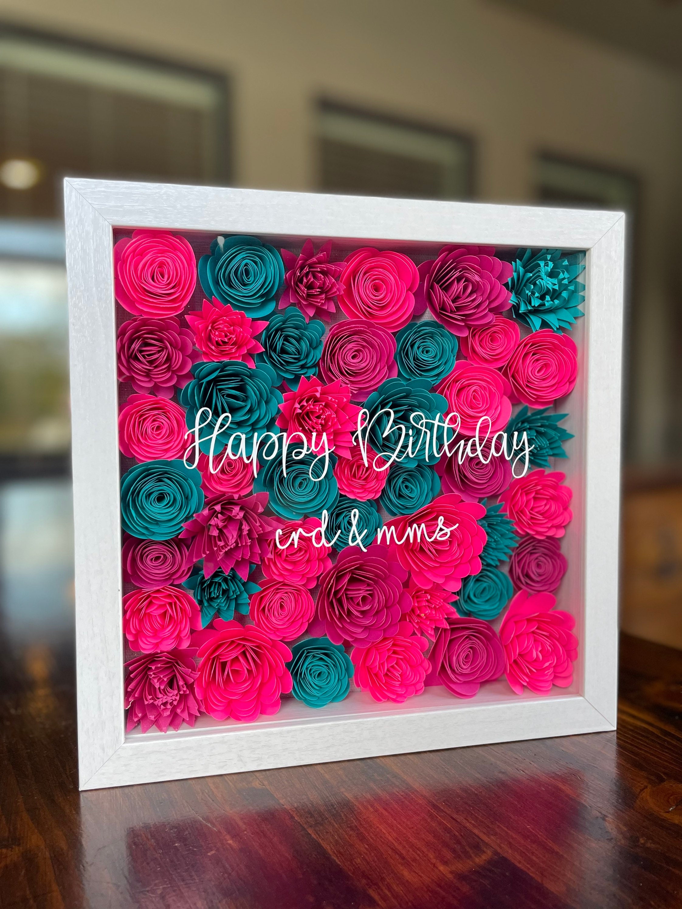 Customizable Flower Shadow Box - Etsy