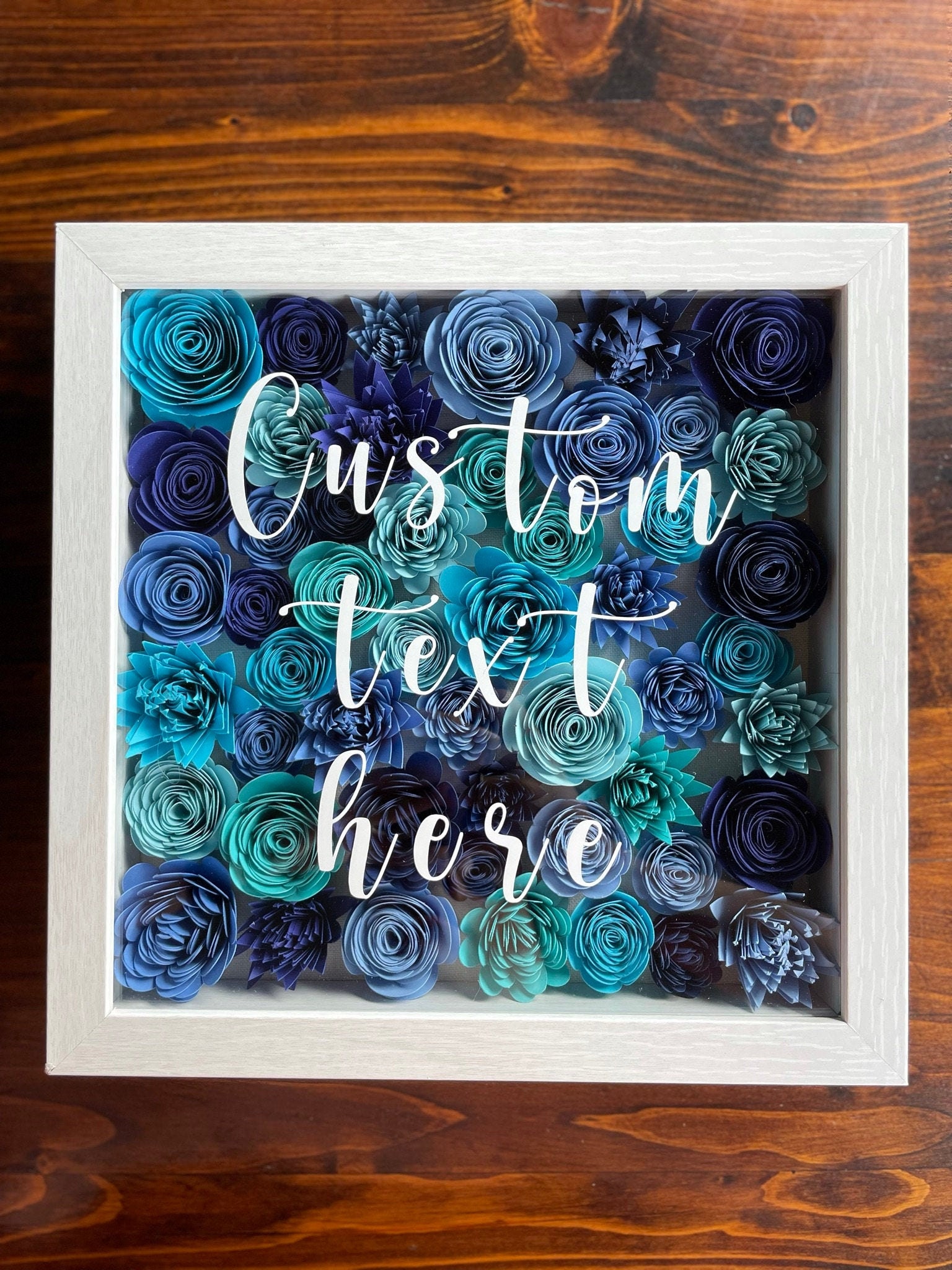 Customizable Flower Shadow Box - Etsy