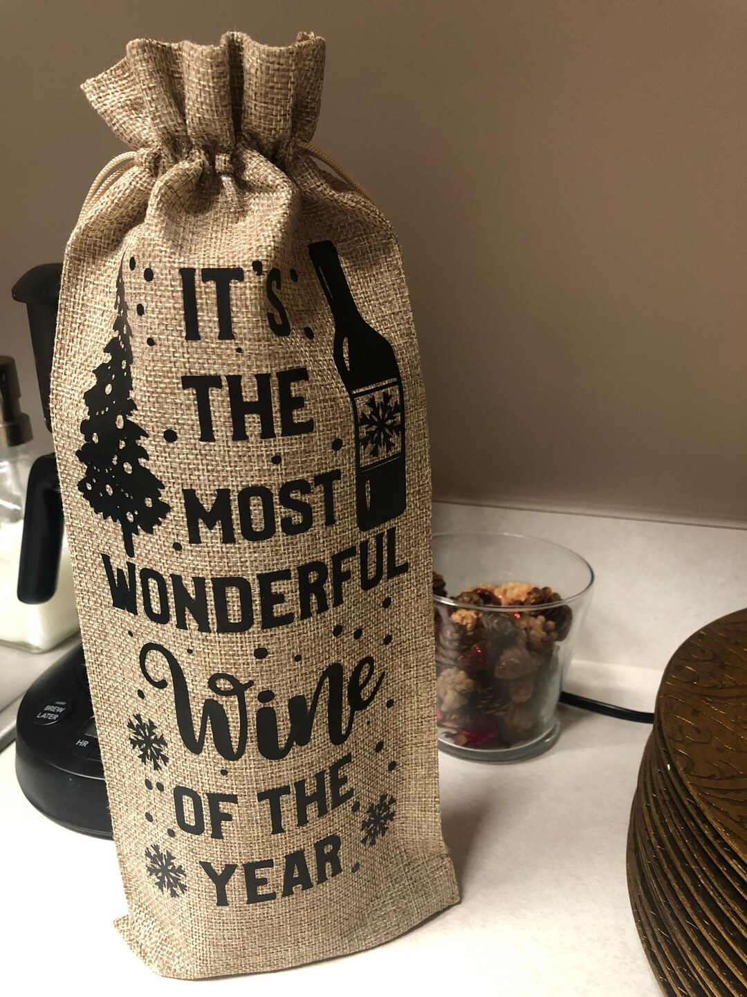Burlap Wine Bags - Etsy
