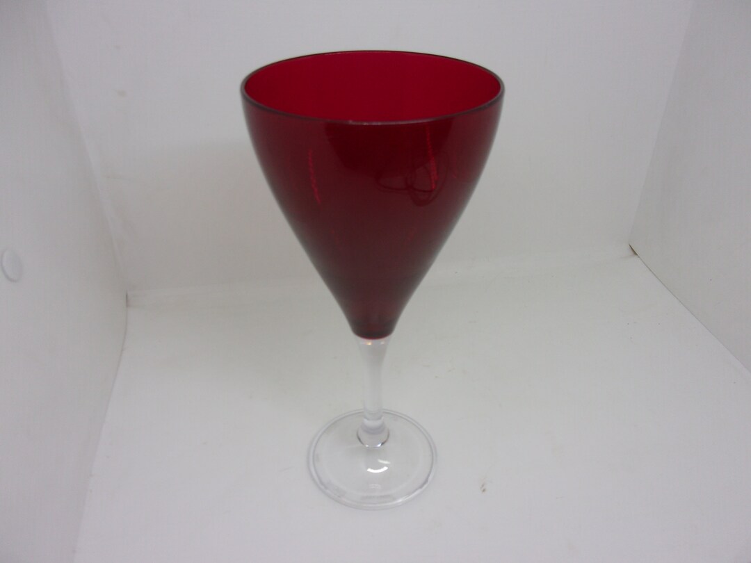 Tupperware Sheerly Elegant Acrylic Wine Glass - Red - New - Etsy