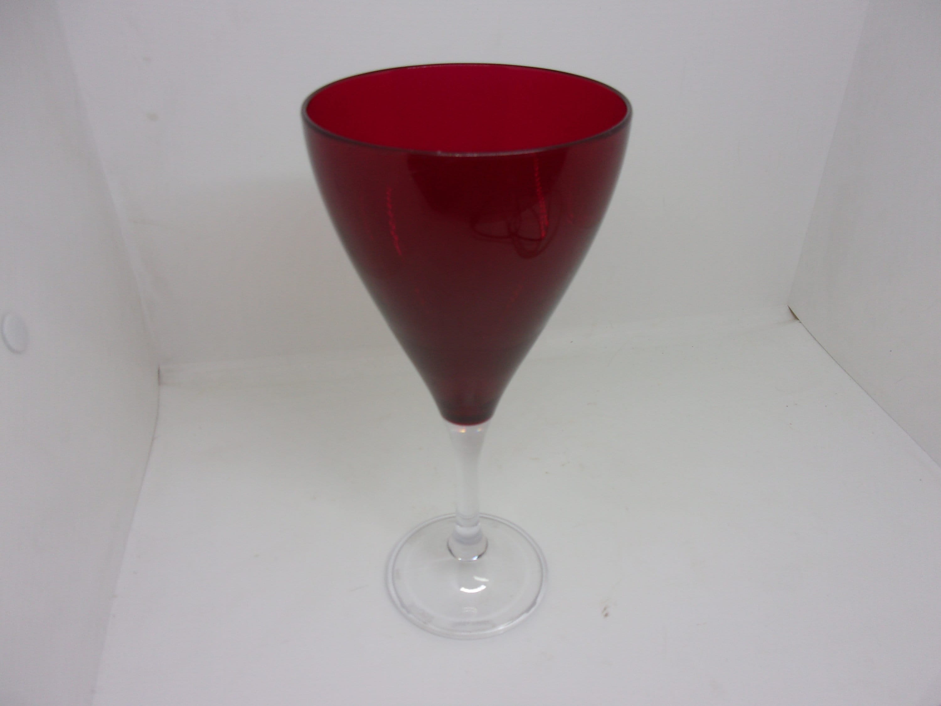 Tupperware Sheerly Elegant Acrylic Wine Glass Red New - Etsy