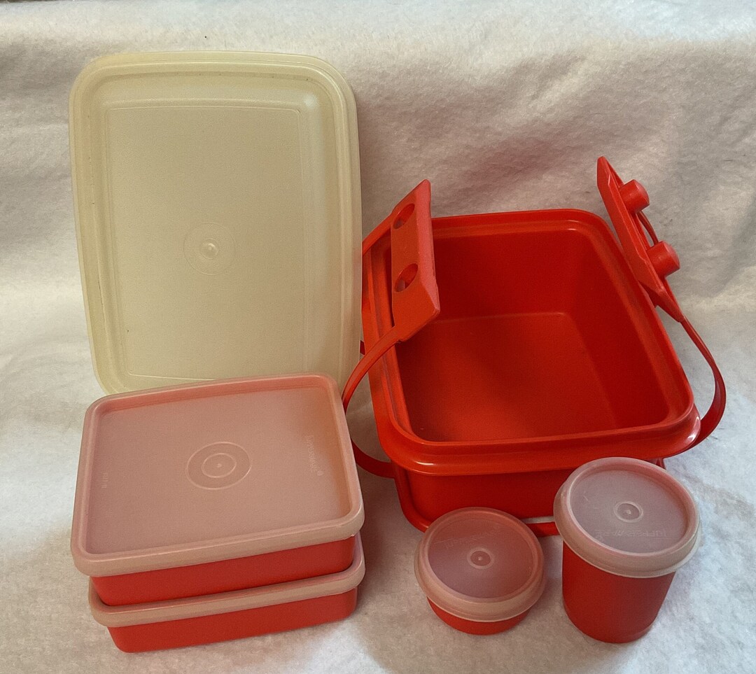 Vintage Tupperware Pack N Carry Lunch Box Orange - Etsy
