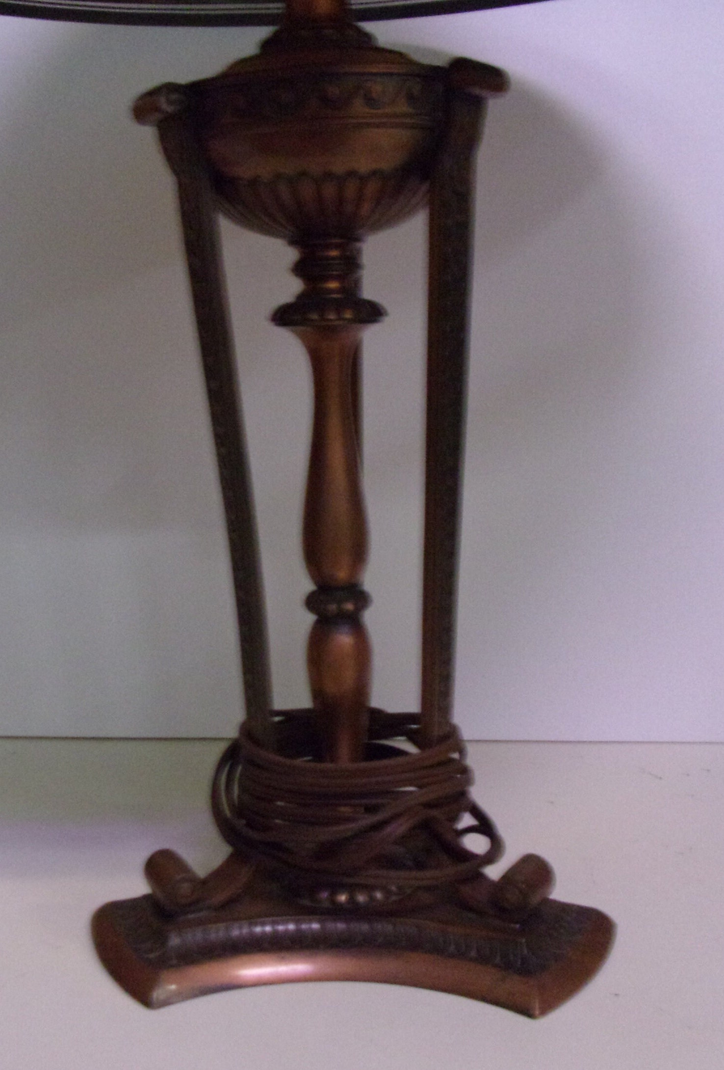 Vintage Pair Point Reverse Paint Lamp With Brass Base - Etsy