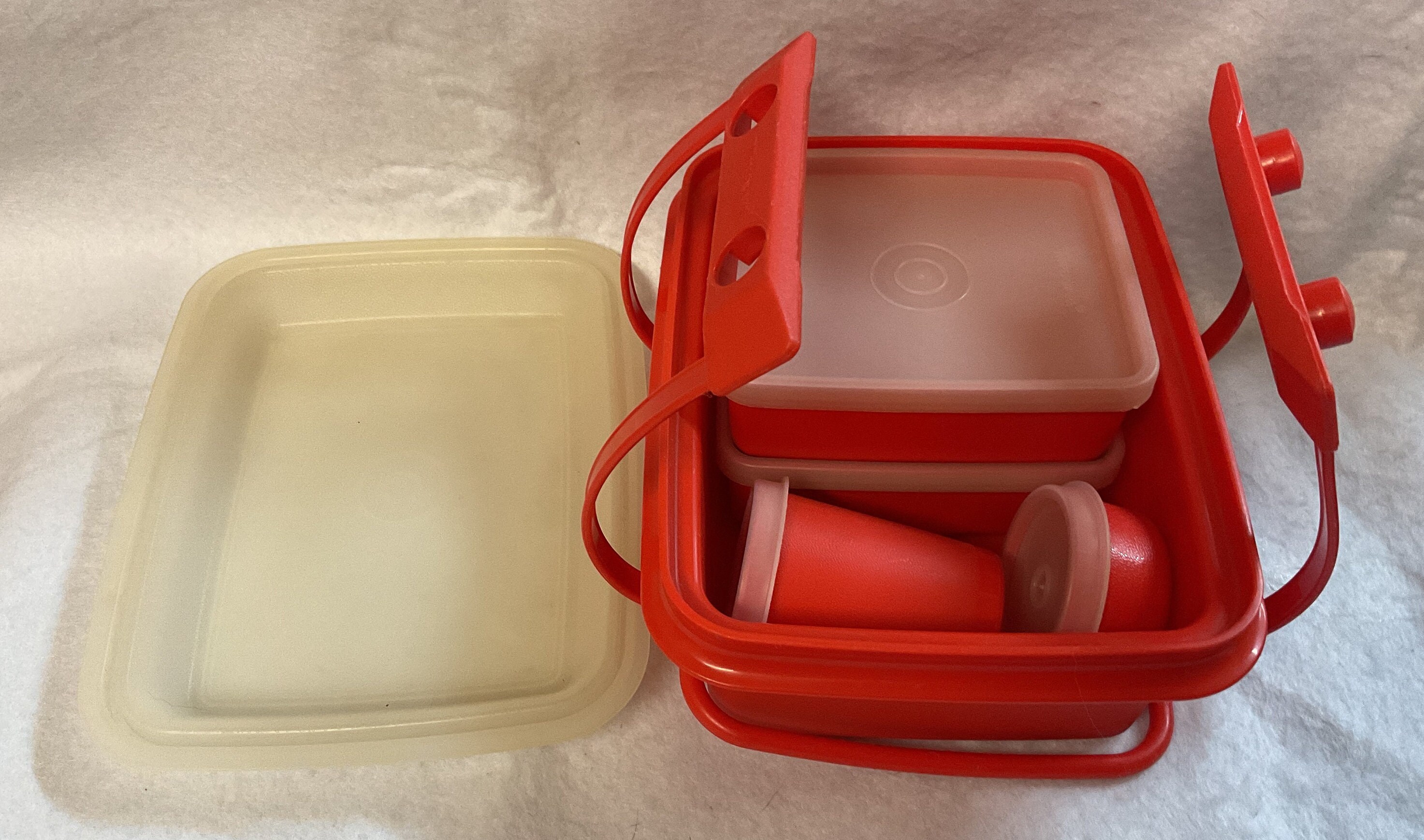Vintage Tupperware Pack N Carry Lunch Box Orange - Etsy