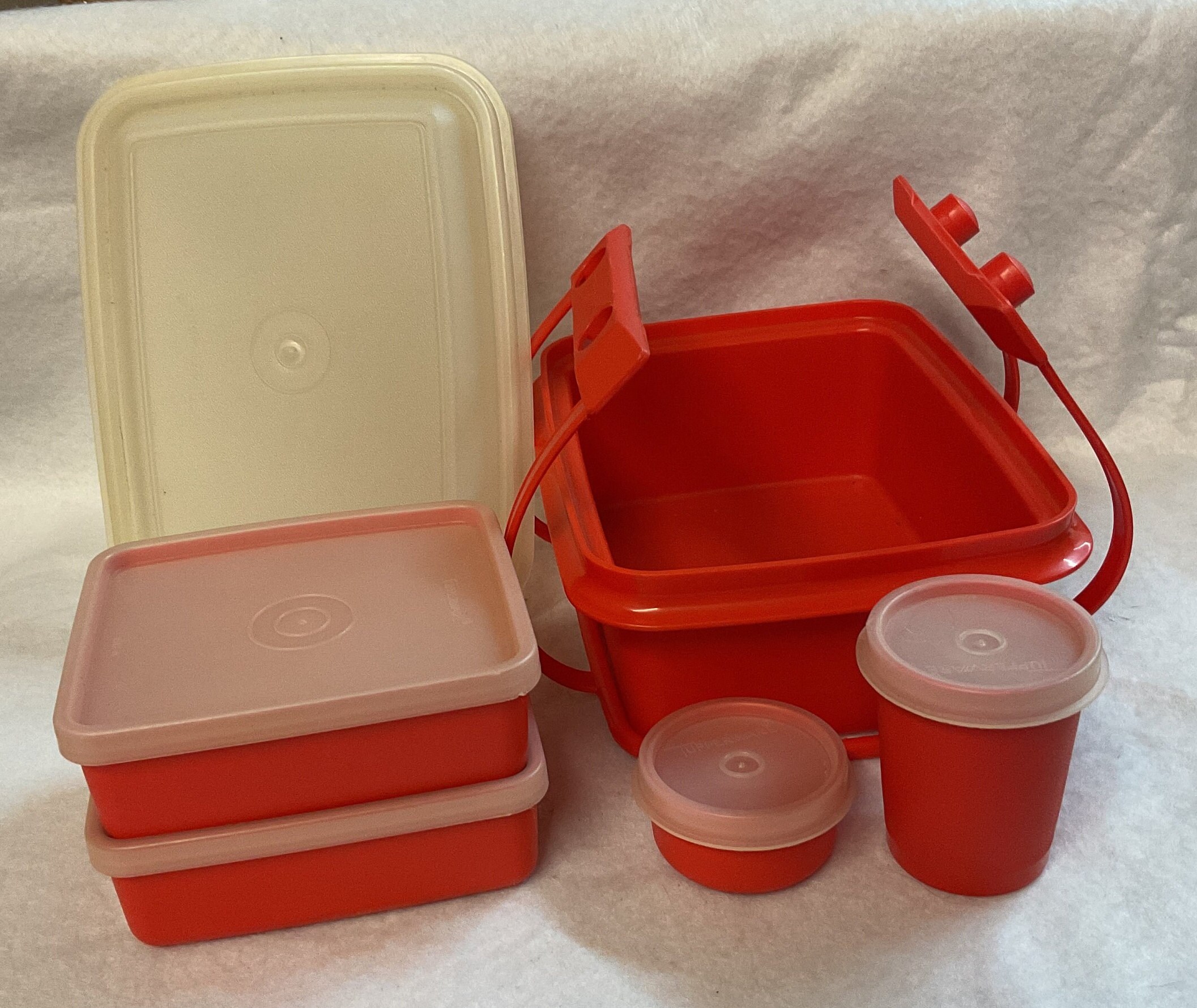 Vintage Tupperware Pack N Carry Lunch Box Orange - Etsy