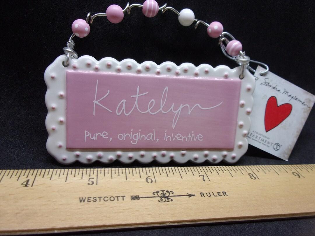 KATELYN - Ceramic Name Tag, Wall/door Decor, Great for Crafting by ...