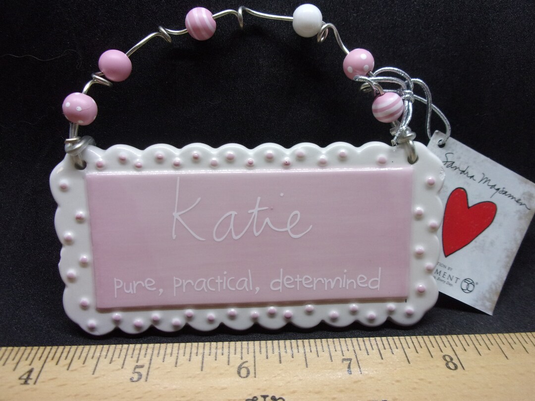 Sandra Magsamen katie Ceramic Name Tag/plaque/wall/door Hanger - Etsy