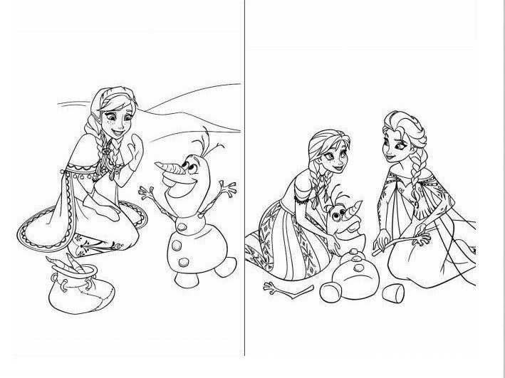 Frozen Coloring Sheets - Etsy