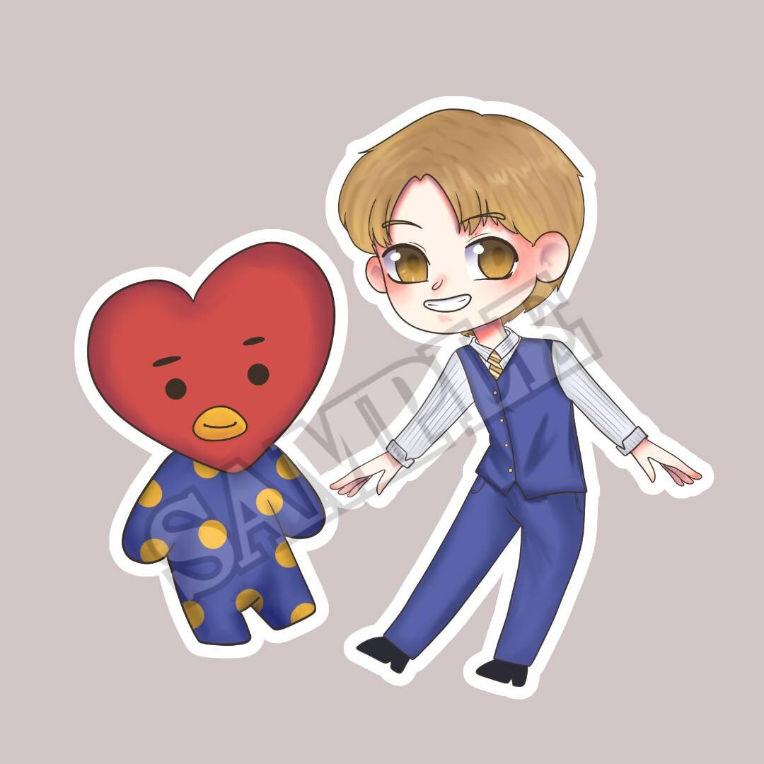 Tata and Taehyung Sticker - Etsy