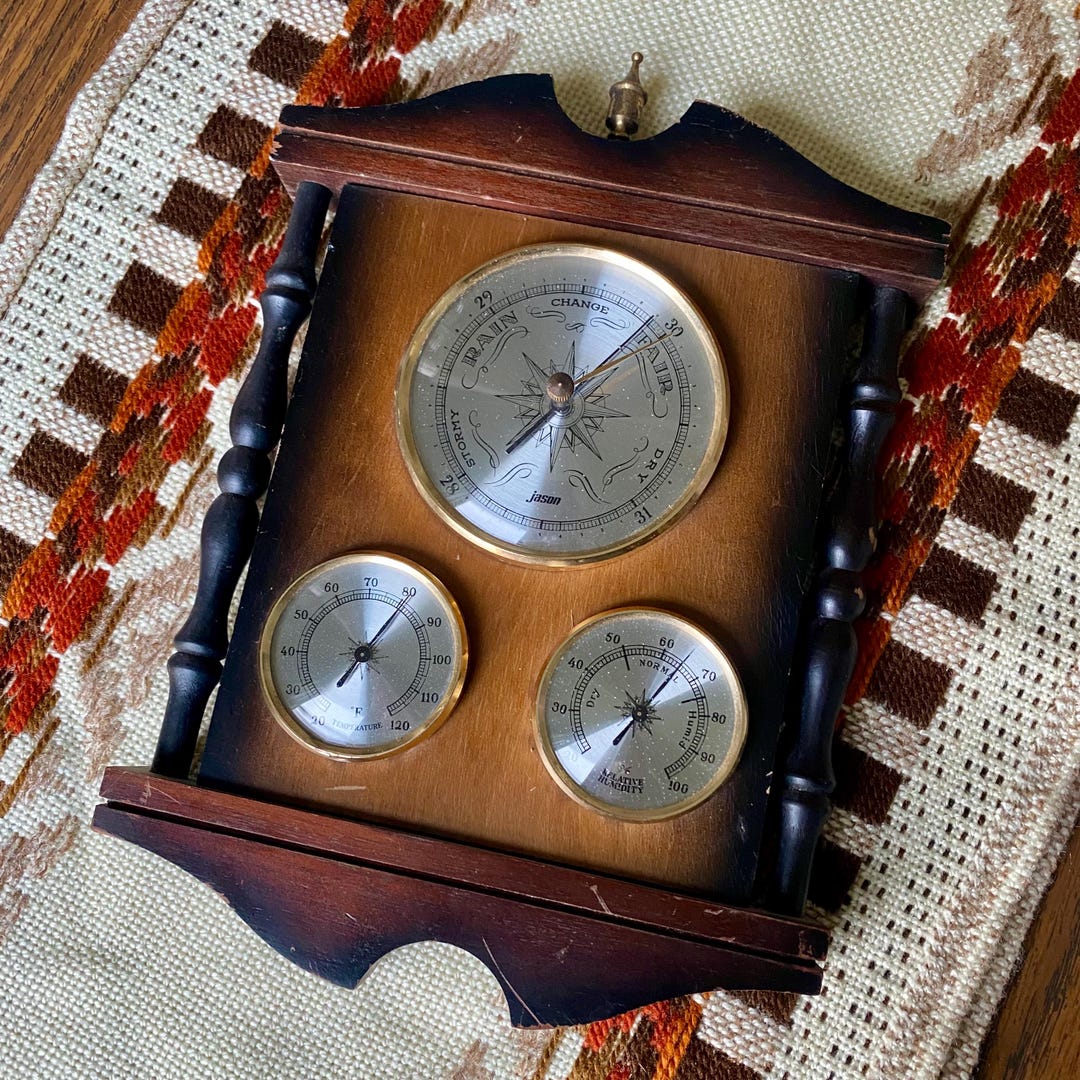 Vintage Jason Weather Station, Temperature, Humidity and Barometer - Etsy