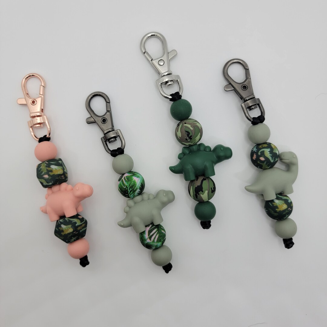 Dinosaur Keychains Stegosaurus Brachiosaurus Jurassic Dino Kids ...
