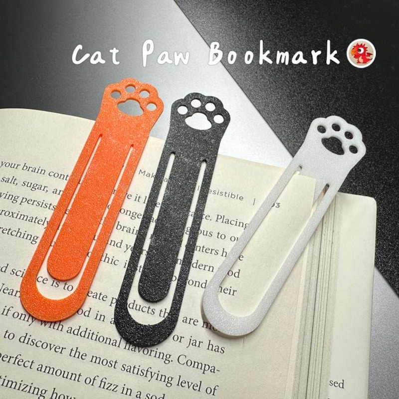 Paw Print Bookmark - Etsy