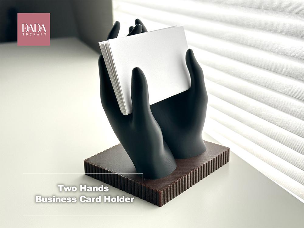 Two Hands Business Card & Pen Holder | Unique 3dprinted Hand Sculpture ...