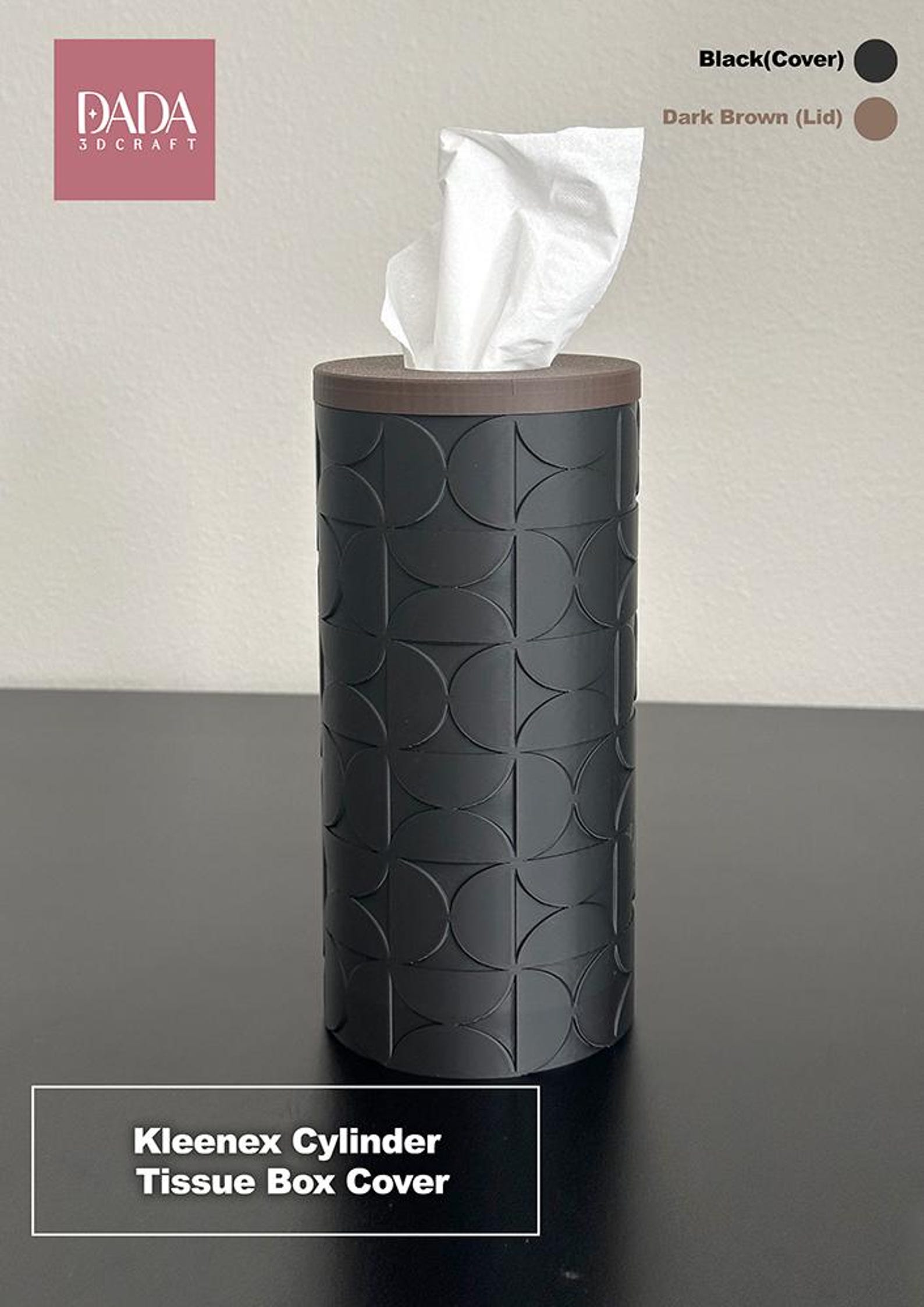 Kleenex Cylinder Tissue Box Cover | Modern Minimalist Round Tissue ...