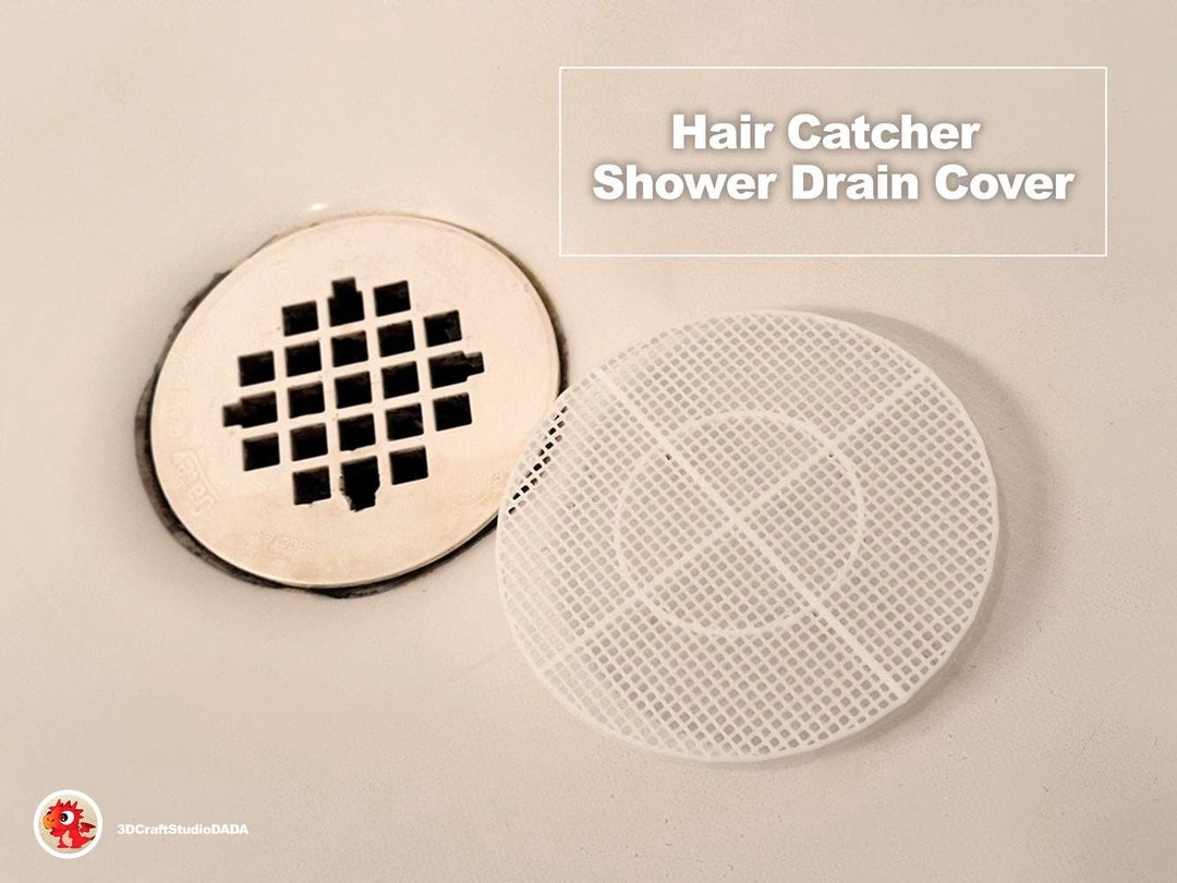 Hair Catcher Shower Drain Cover Set | 3D Printed Drain Protector | Anti ...