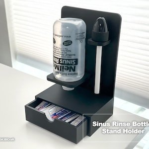 Black and White Neilmed Sinus Rinse Bottle Stand Holder | Nasal Rinse ...
