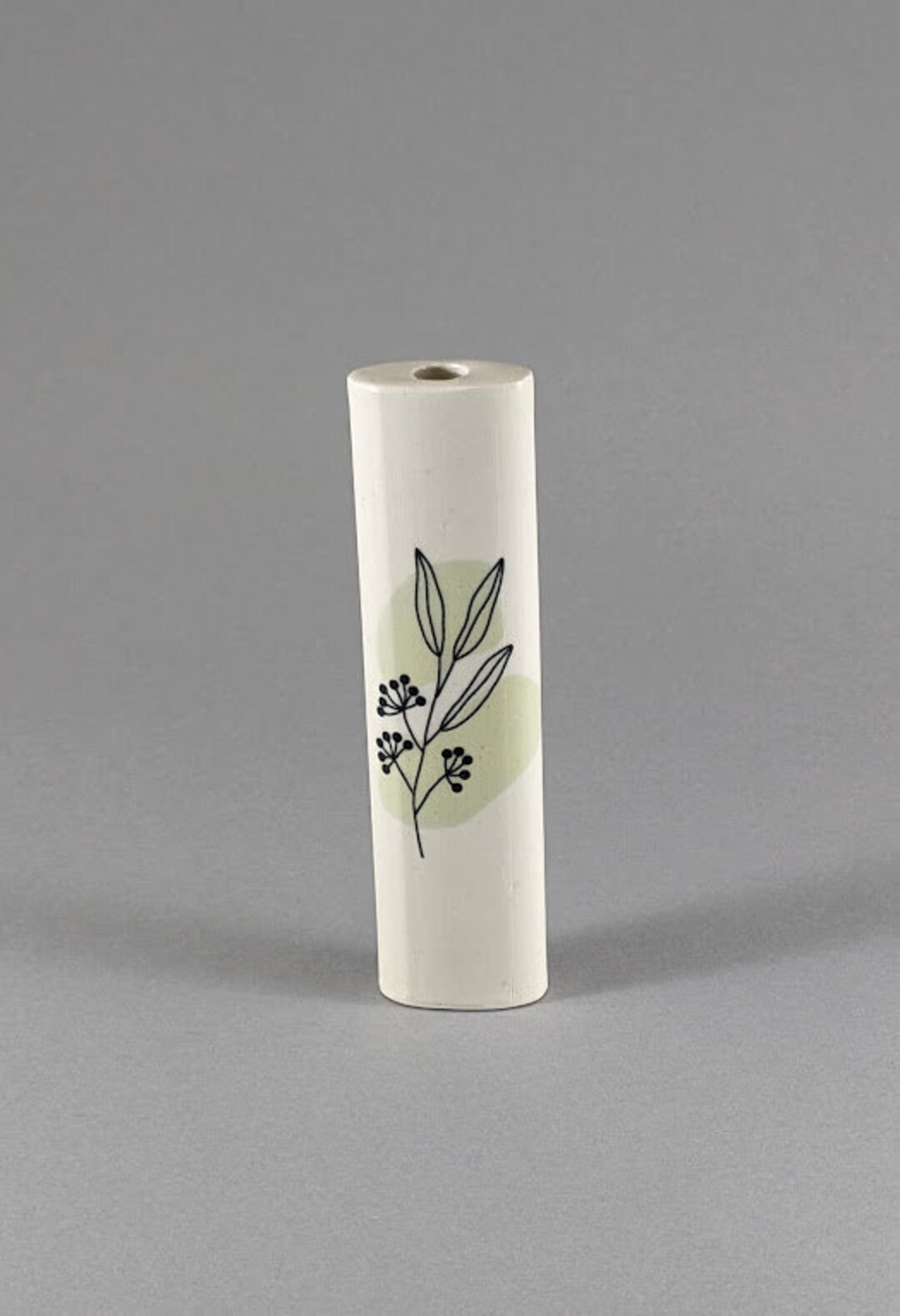 Ceramic Pipe, One Hitter, Chillum, With Flower Decal and Built in ...