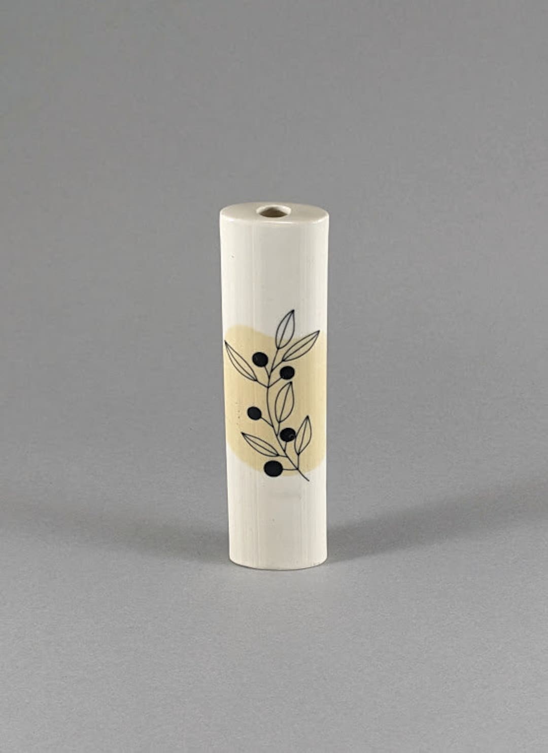 Ceramic Pipe, One Hitter, Chillum, With Flower Decal and Built in ...