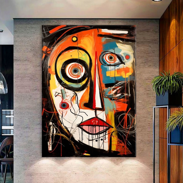 Large Canvas Face Art - Etsy